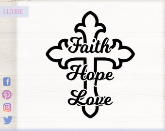 Faith Hope Love Svg - Etsy