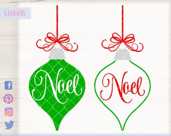 Christmas Ornament Noel LL060 B SVG DXF Fcm Ai Eps Png Jpg - Etsy