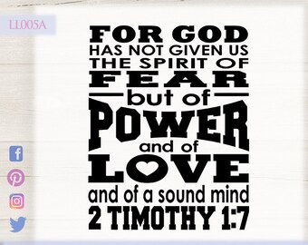 2 Timothy 1 7 - Etsy