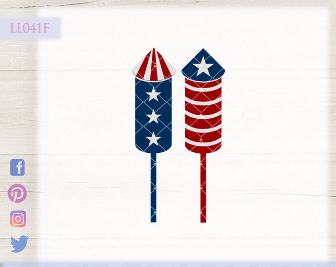 Fireworks Rockets July 4th Independence Day Patriotic LL041 F - Etsy