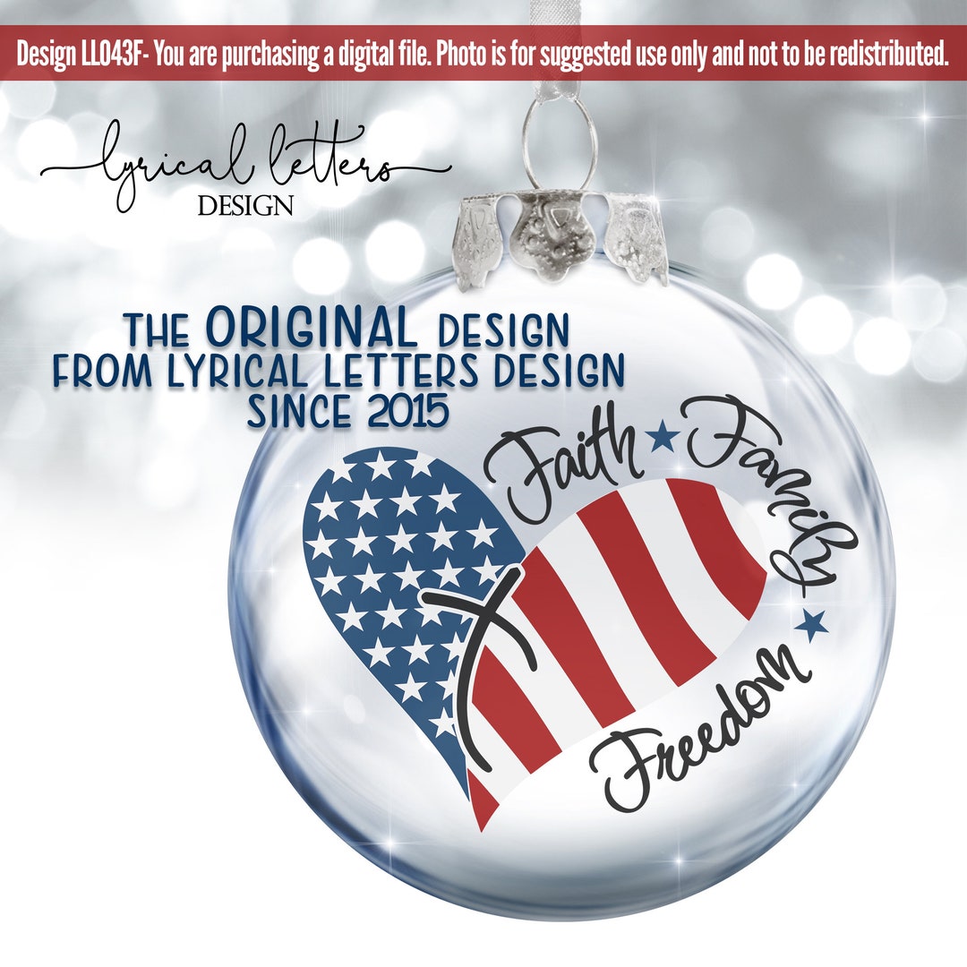 The ORIGINAL Faith Family Freedom Heart Patriotic July 4th LL043 F ...
