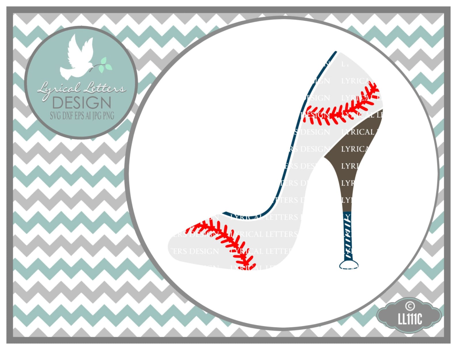 Baseball High Heel Shoe Baseball Pump LL111C Vector - Etsy