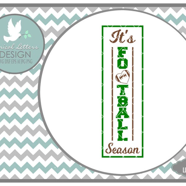 Vertical Football Svg - Etsy