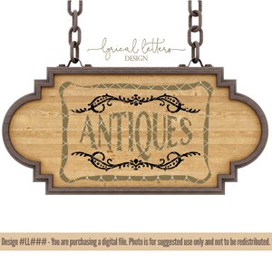 Antiques With Frame SVG Vintage Farmhouse Style LL197 C SVG - Etsy