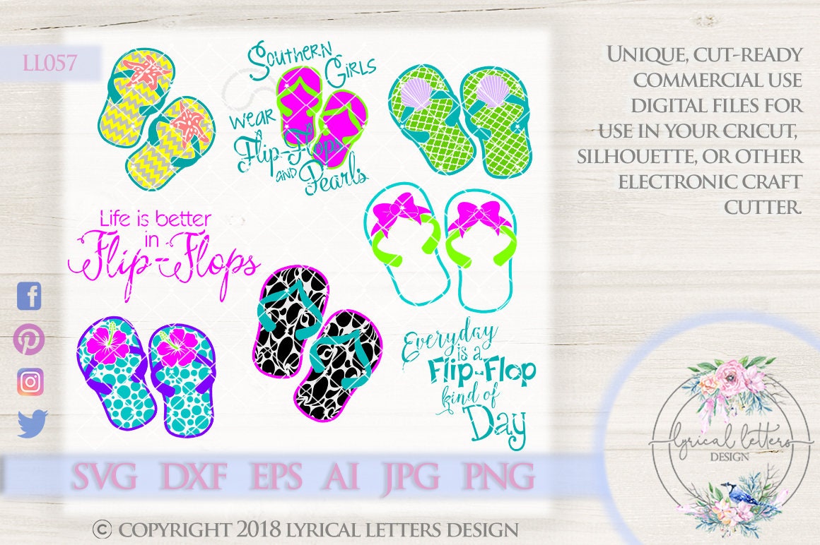 Patterned Flip Flops Flip Flop Designs Hibiscus Flip-flop - Etsy