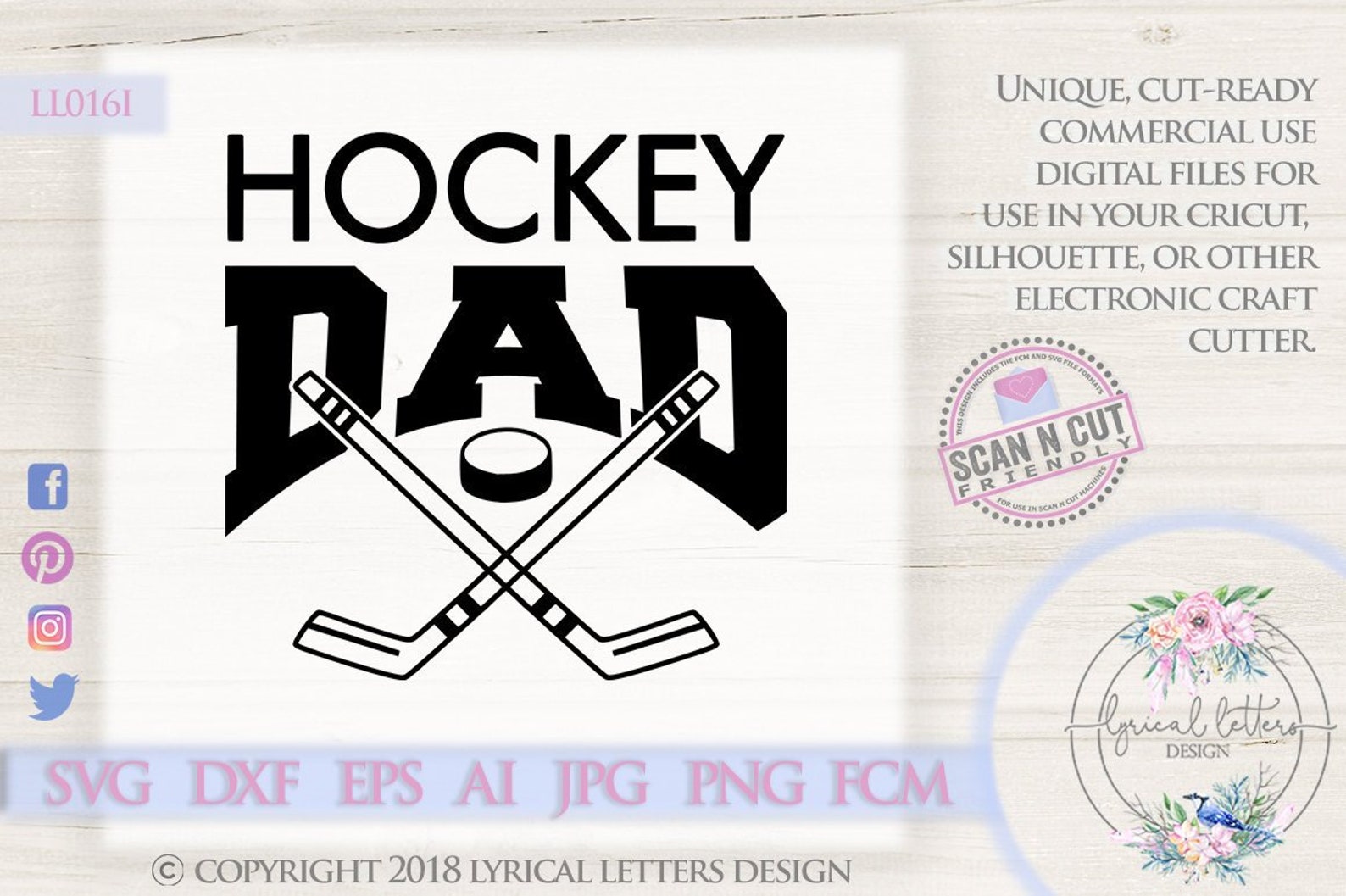 Hockey Dad Sports SVG LL016 I SVG DXF Fcm Ai Eps Png Jpg | Etsy