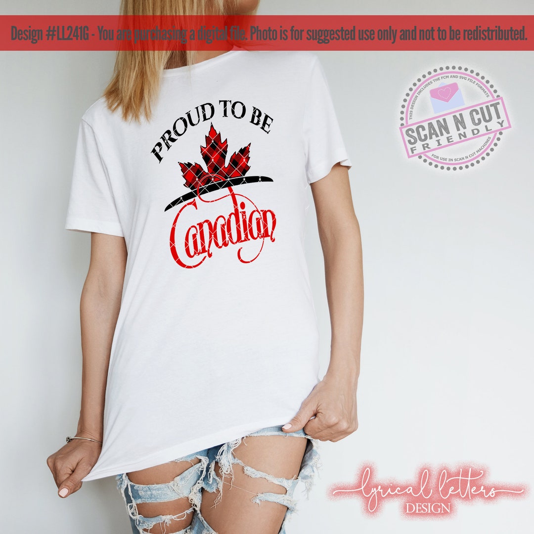 Canada SVG Proud to Be Canadian Buffalo Plaid Maple Leaf LL241 - Etsy