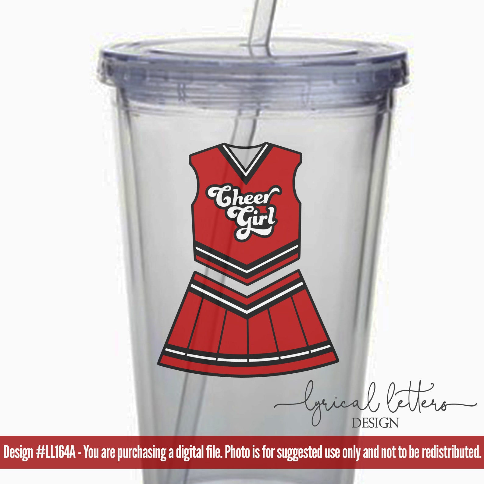 Cheerleader Uniform Cheer Girl Design LL164A SVG DXF Fcm Ai | Etsy