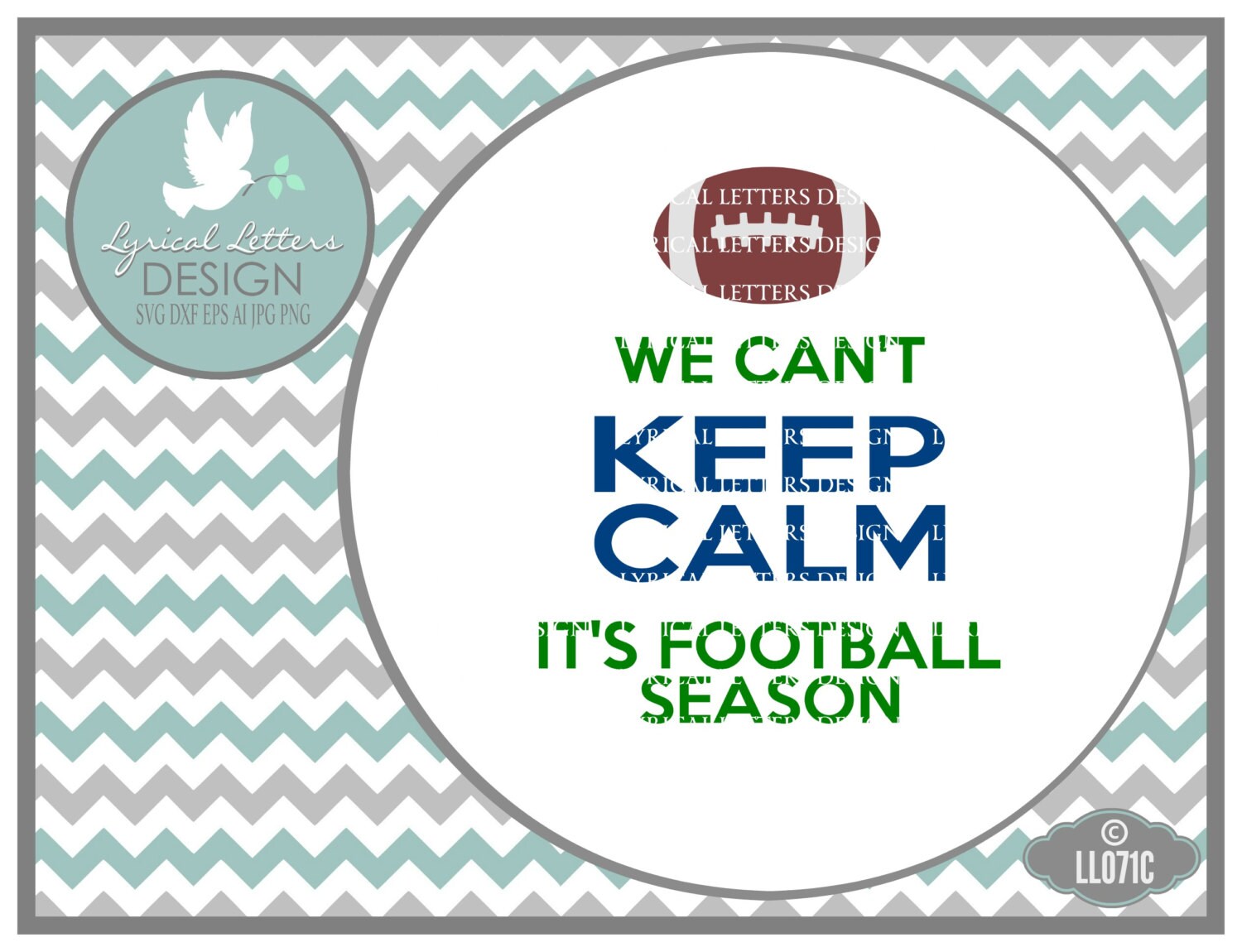 We Can't Keep Calm It's Football Season Football SVG - Etsy