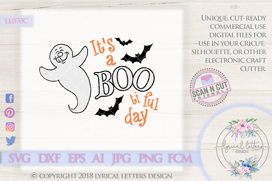 It's a Bootiful Day LL070C SVG DXF Fcm Ai Eps Png Jpg - Etsy