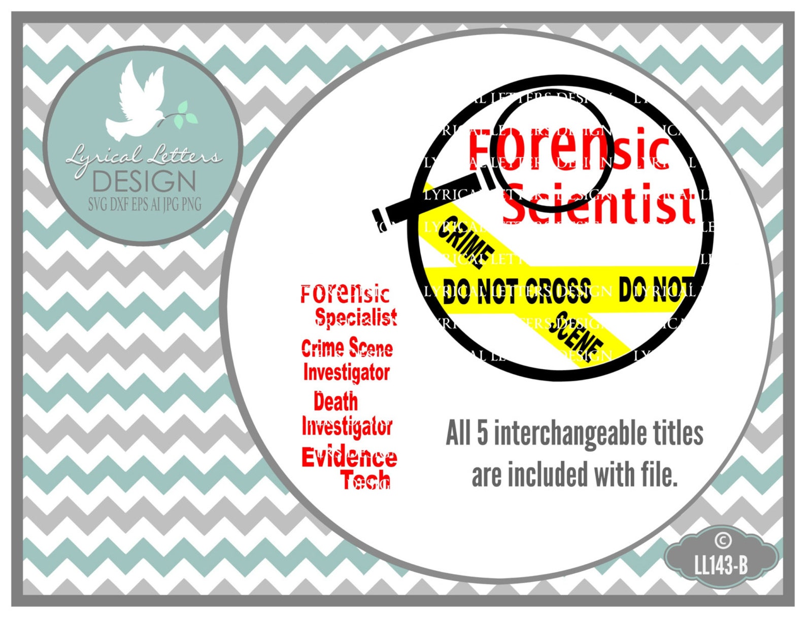 Forensics Scientist Crime Scene Investigator LL143 B SVG - Etsy