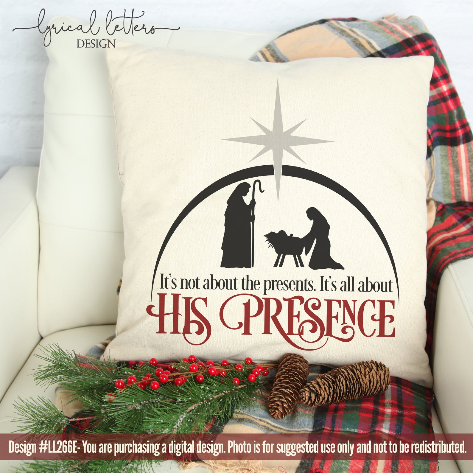 Christmas SVG All About His Presence LL266D SVG DXF Fcm Ai - Etsy