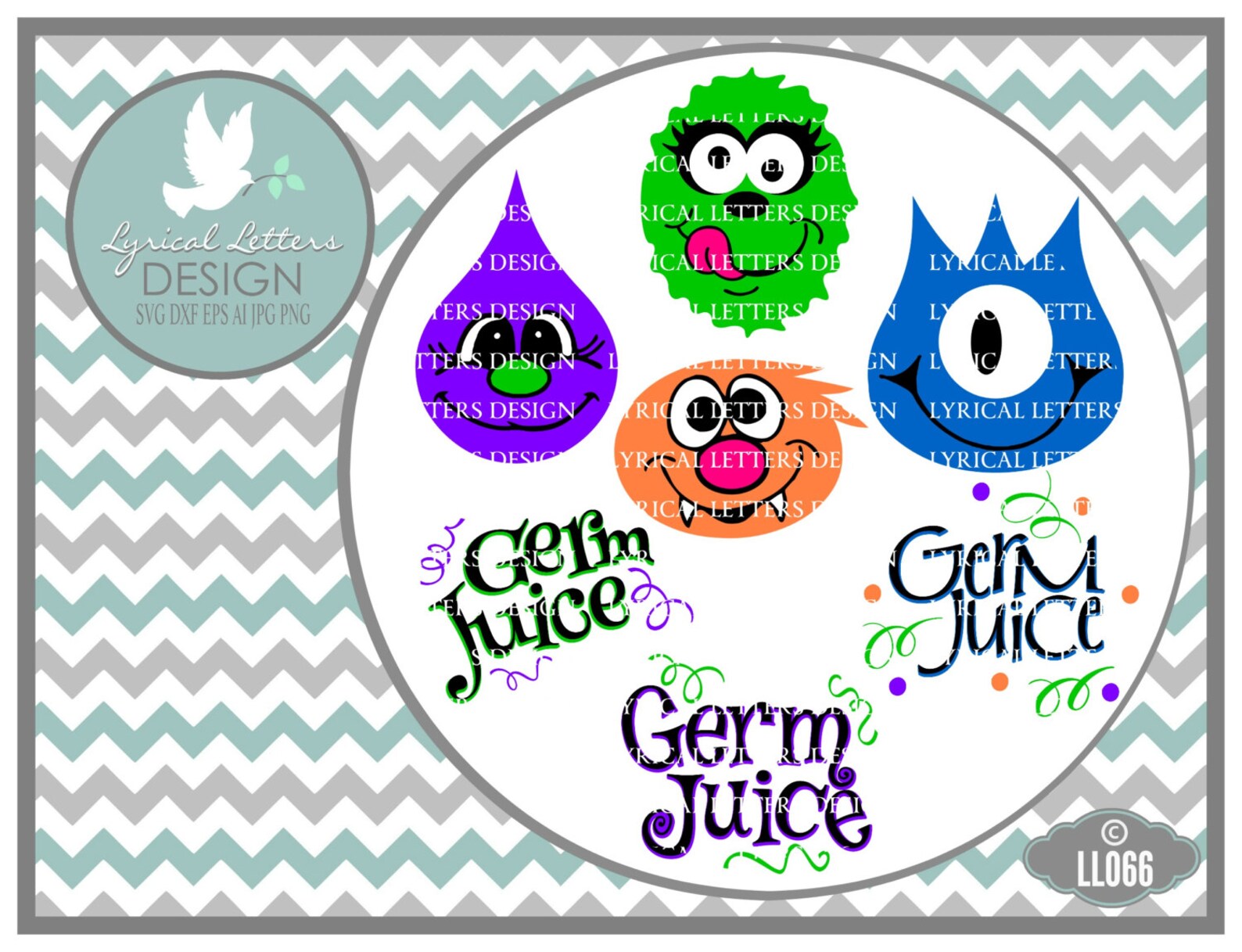 Germ Juice Monsters Hand Sanitizer Halloween LL066 SVG | Etsy