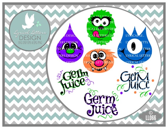 Germ Juice Monsters Hand Sanitizer Halloween LL066 SVG | Etsy