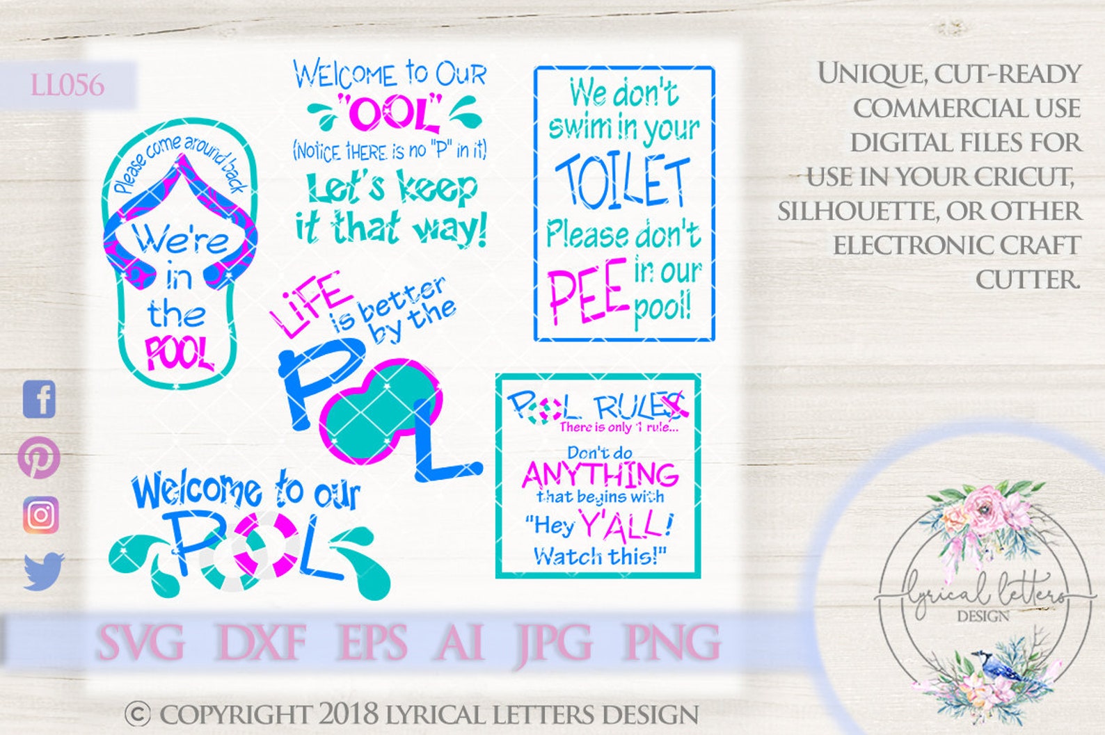 Pool SVG Pool Signs Pool Rules Welcome to Our Pool LL056 SVG | Etsy