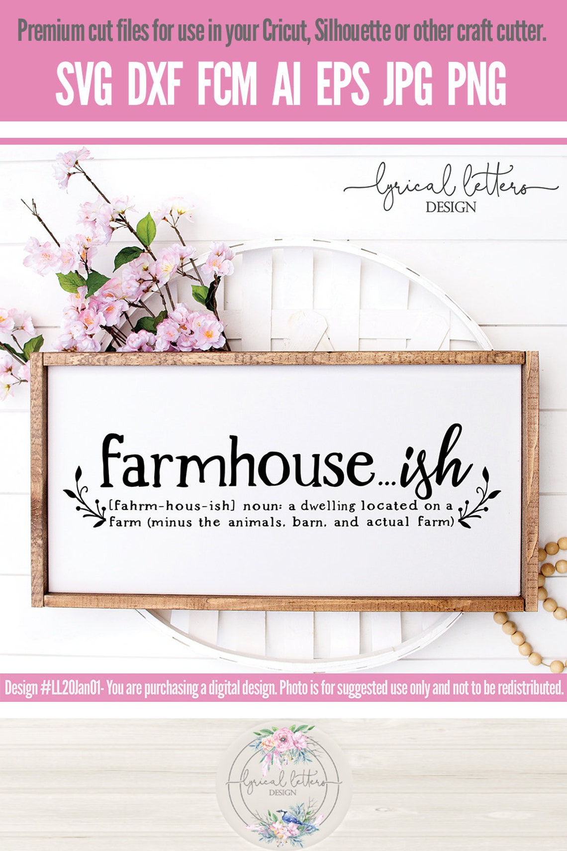 Farmhouse Ish Definition SVG Cut File SVG DXF Digital File - Etsy