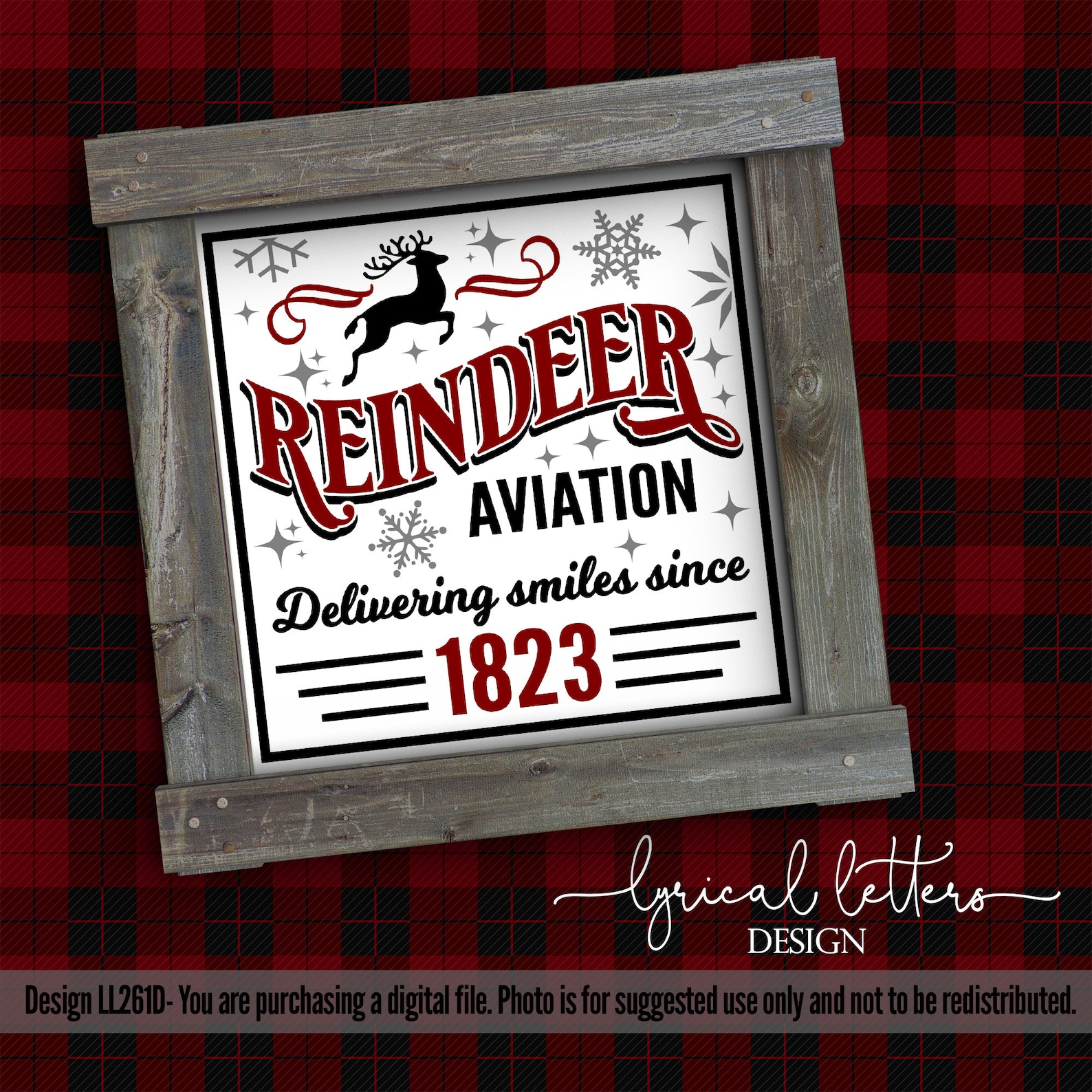 Christmas SVG Reindeer Aviation Since 1823 LL261D SVG DXF | Etsy