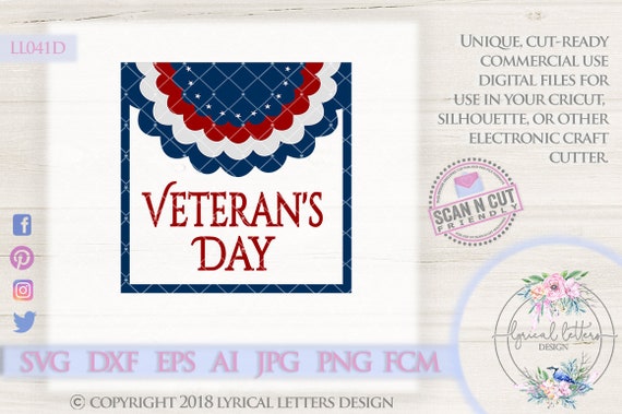 American Flag Bunting Veteran's Day Patriotic LL041 D - Etsy