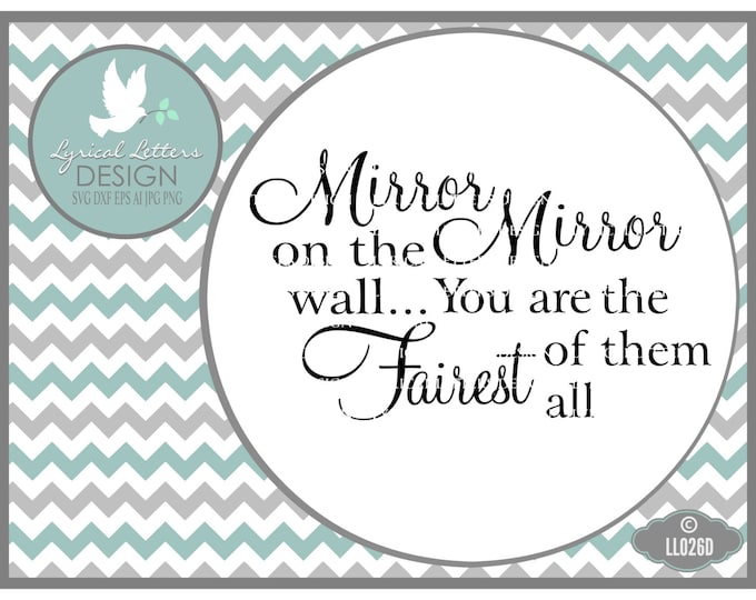 Mirror Mirror on the Wall Who's the Fairest of Them All Mirror Sign ...