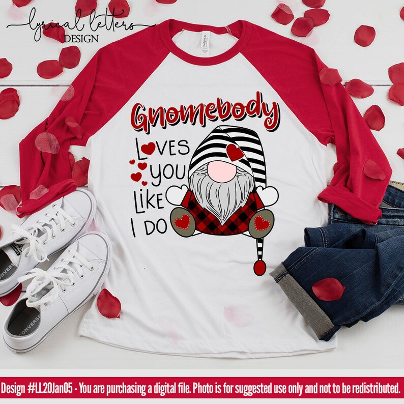 Gnomebody Loves You Like I Do Valentine's SVG Cut File - Etsy