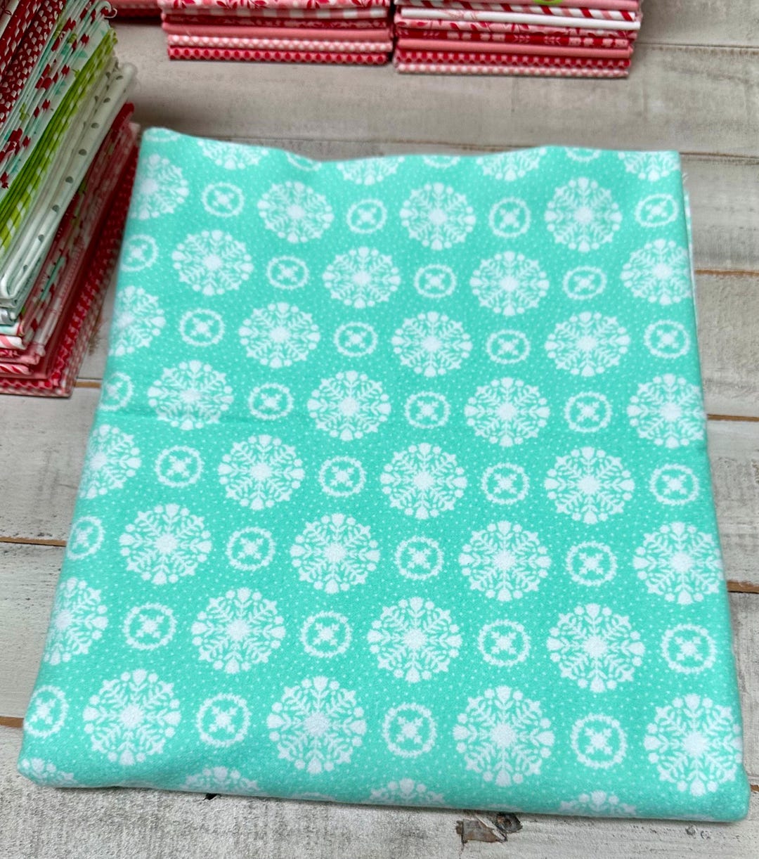 FLANNEL Vintage Holiday Snowflake by Bonnie & Camille for Moda 1/2 Yard ...