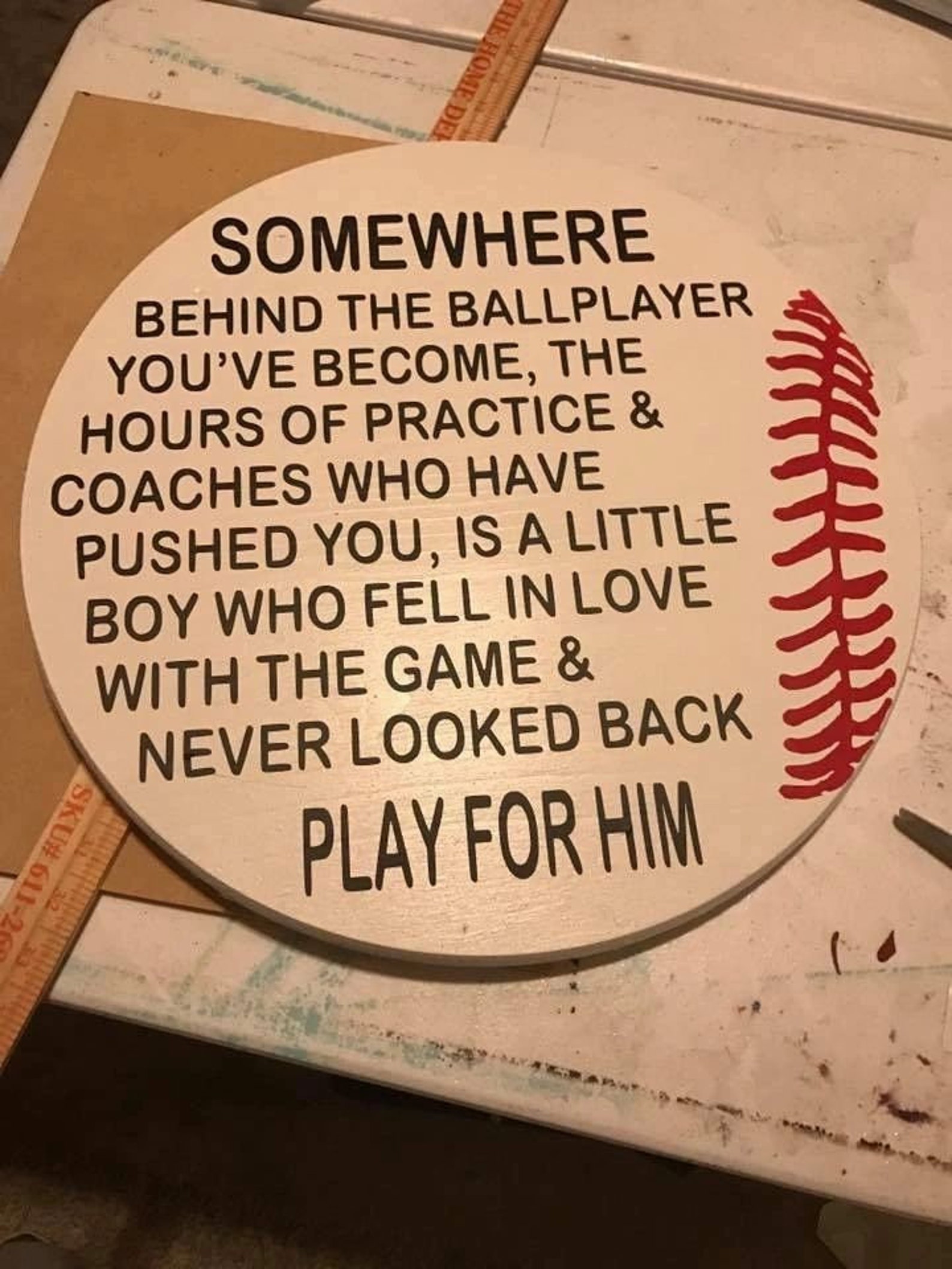 Round Wood Baseball Sign. for the Ball Player in Your House - Etsy