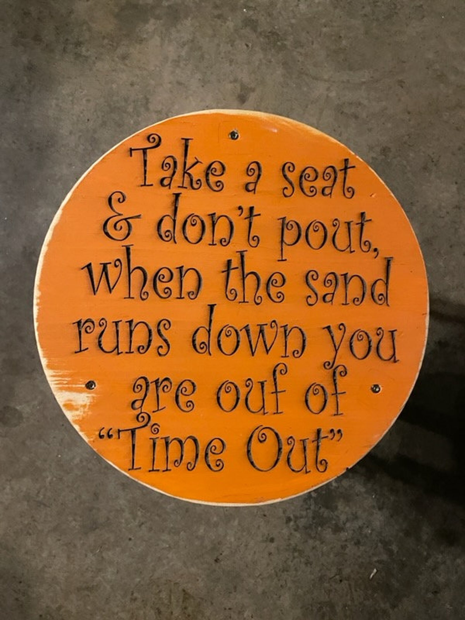 Time Out Stool With Hourglass Timer - Etsy