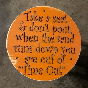 Time Out Stool With Hourglass Timer - Etsy
