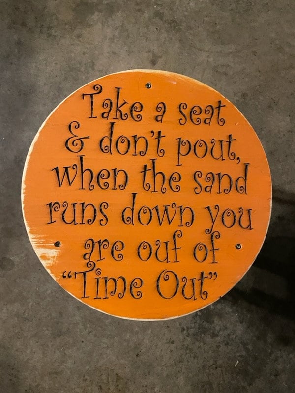 Time Out Stool With Hourglass Timer - Etsy