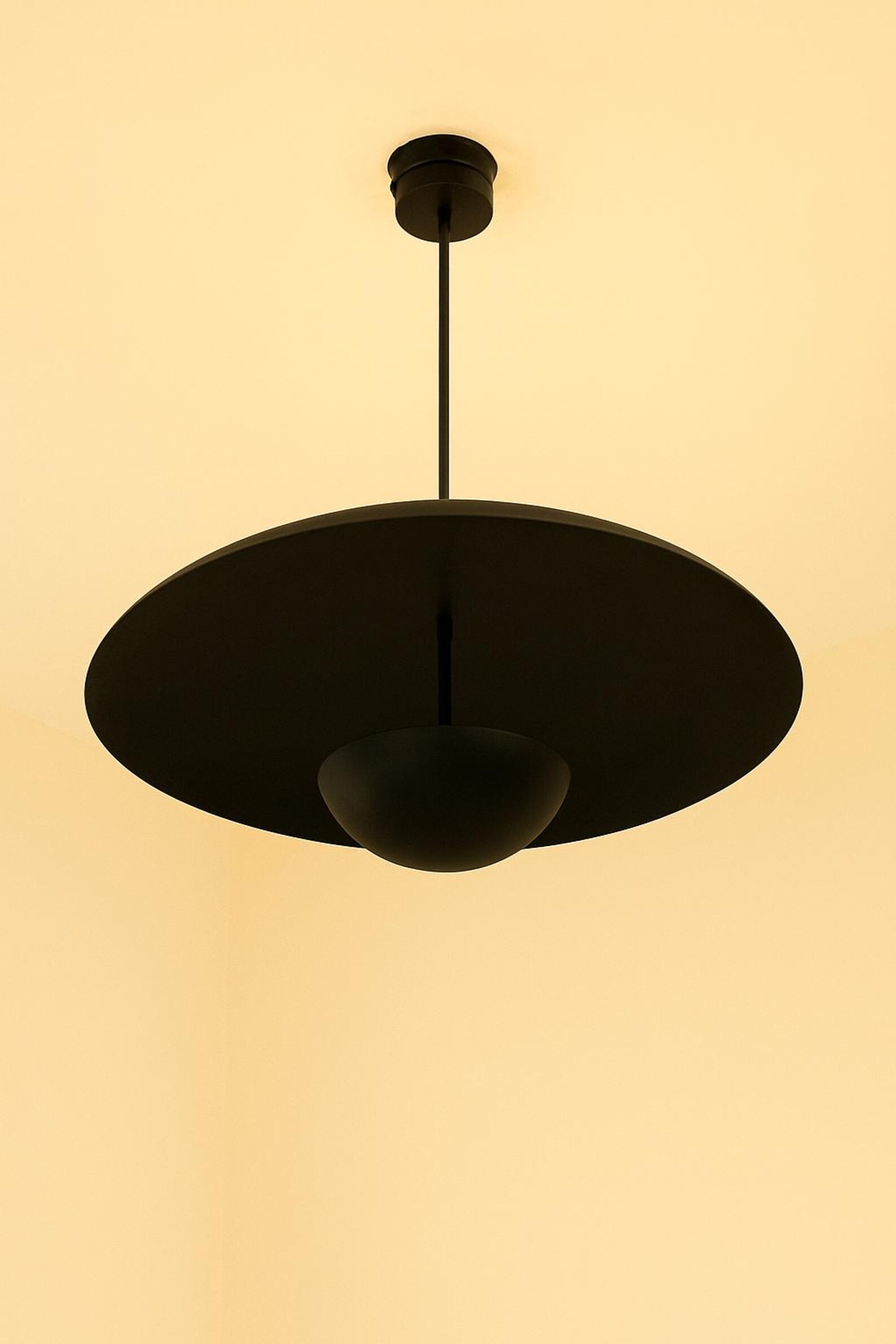 Handmade Brass Disc Pendant Light, Scandinavian Mid-century Modern ...