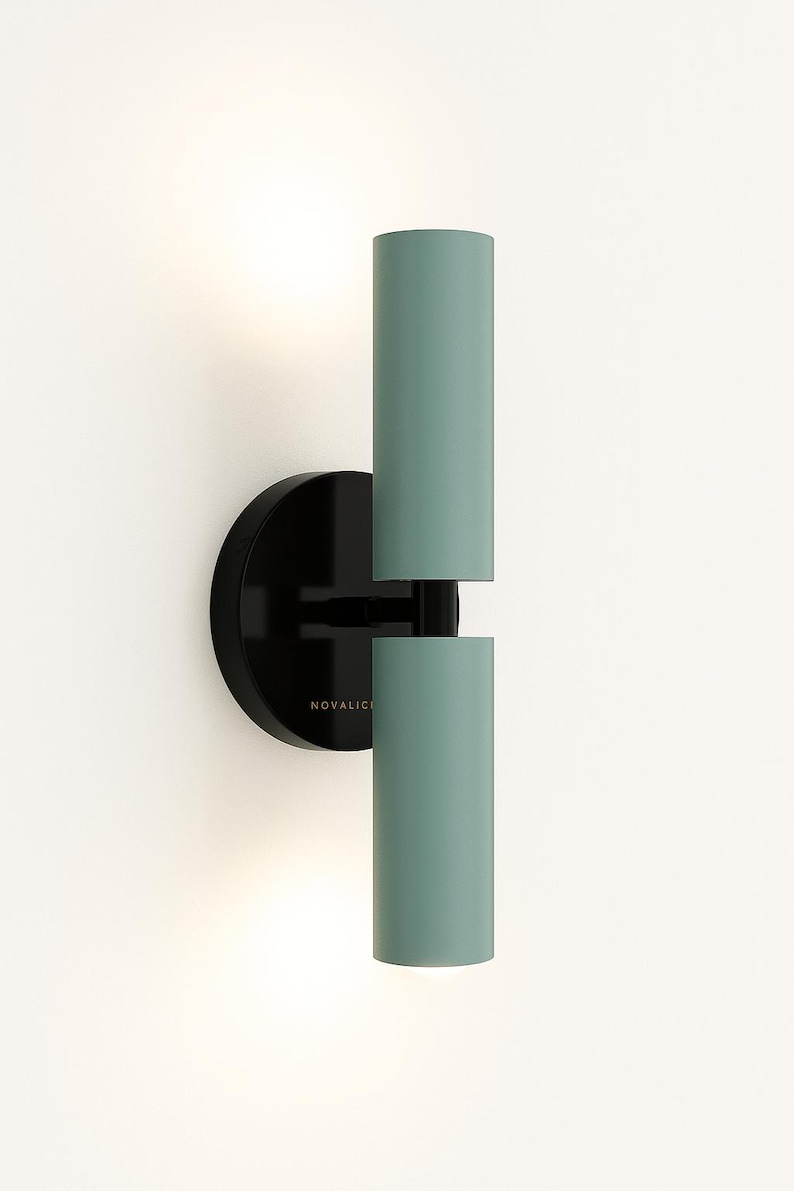 Modern Black & Gold Wall Sconce | Brass Accent Lighting - Etsy