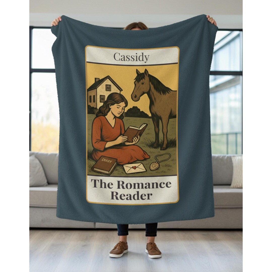 Personalized Romance Reader Blanket, Book Lover Gift, Custom Name Throw ...