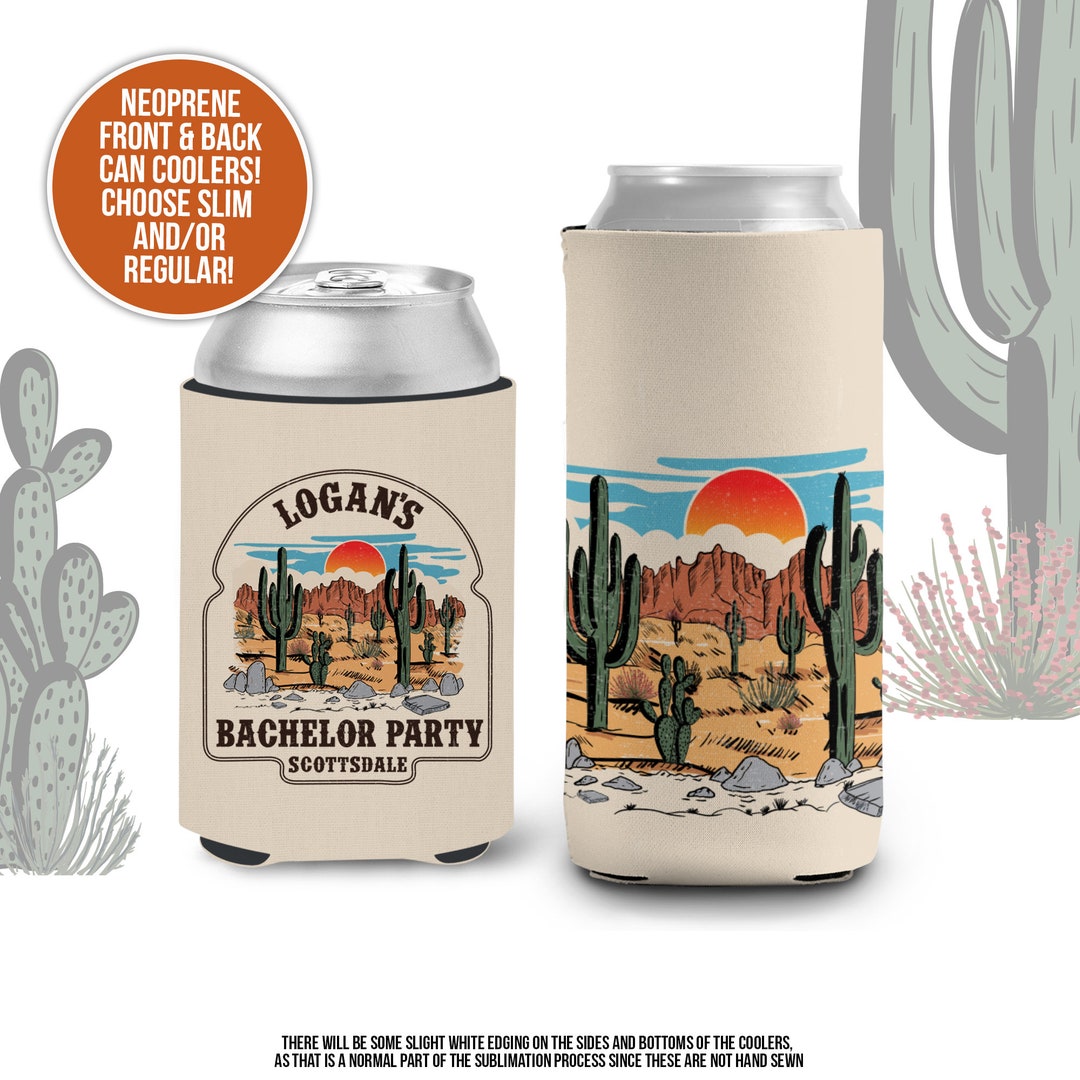 Bachelor Party Can Coolie Favors | Desert Cactus Theme Personalized ...