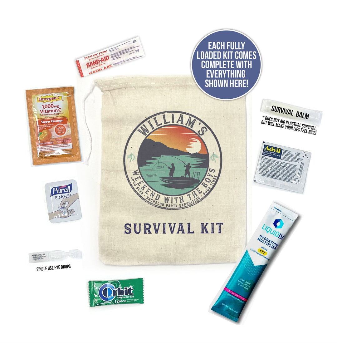 Bachelor Party Survival Kits Hangover Kit Bachelor Party Birthday Party ...