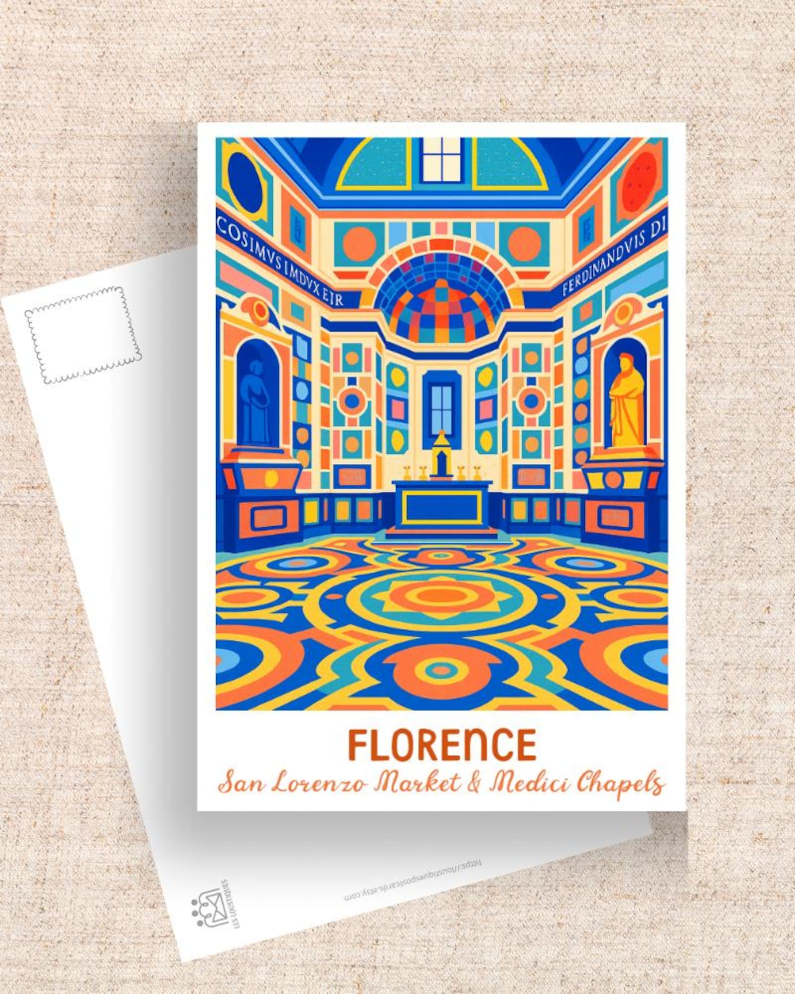 Florence Italy Postcard, Medici Chapels Art, Travel Souvenir - Etsy