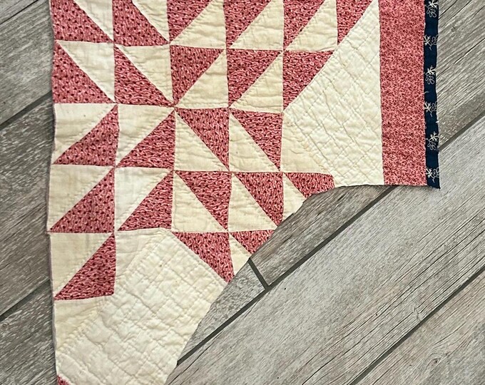 Vintage Quilt Piece, Cutter Quilt, Scrap Fabric, Antique Quilt Piece ...