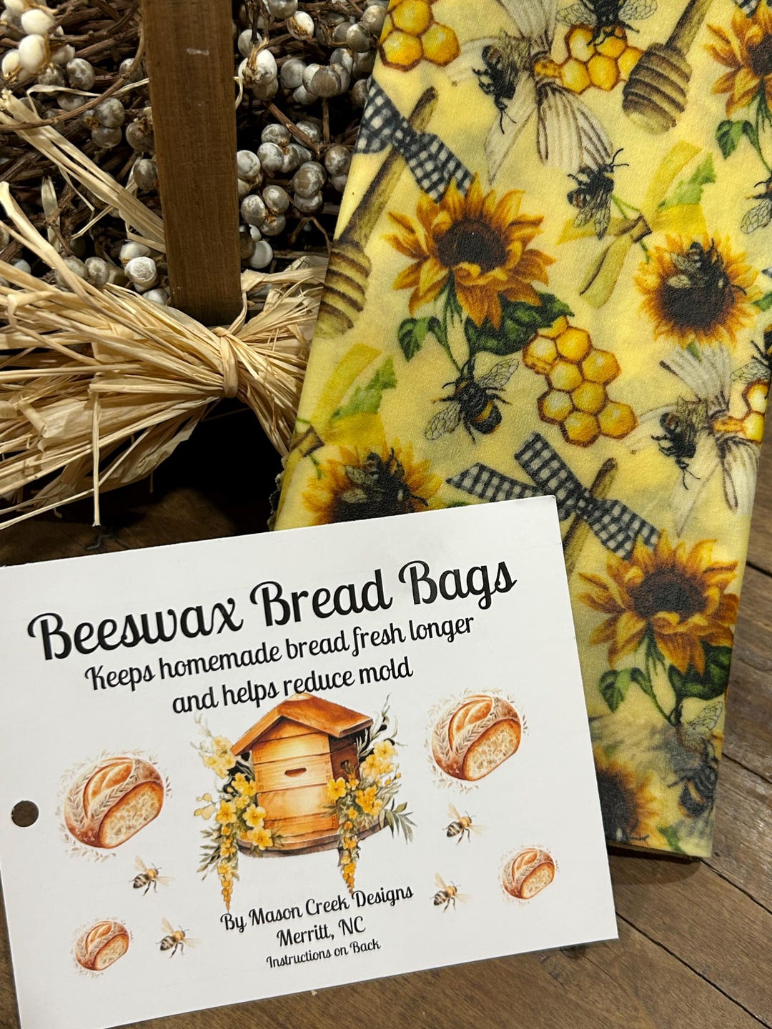 Handmade Beeswax Bread Bag – Reusable Food Storage, Eco-friendly Bread ...