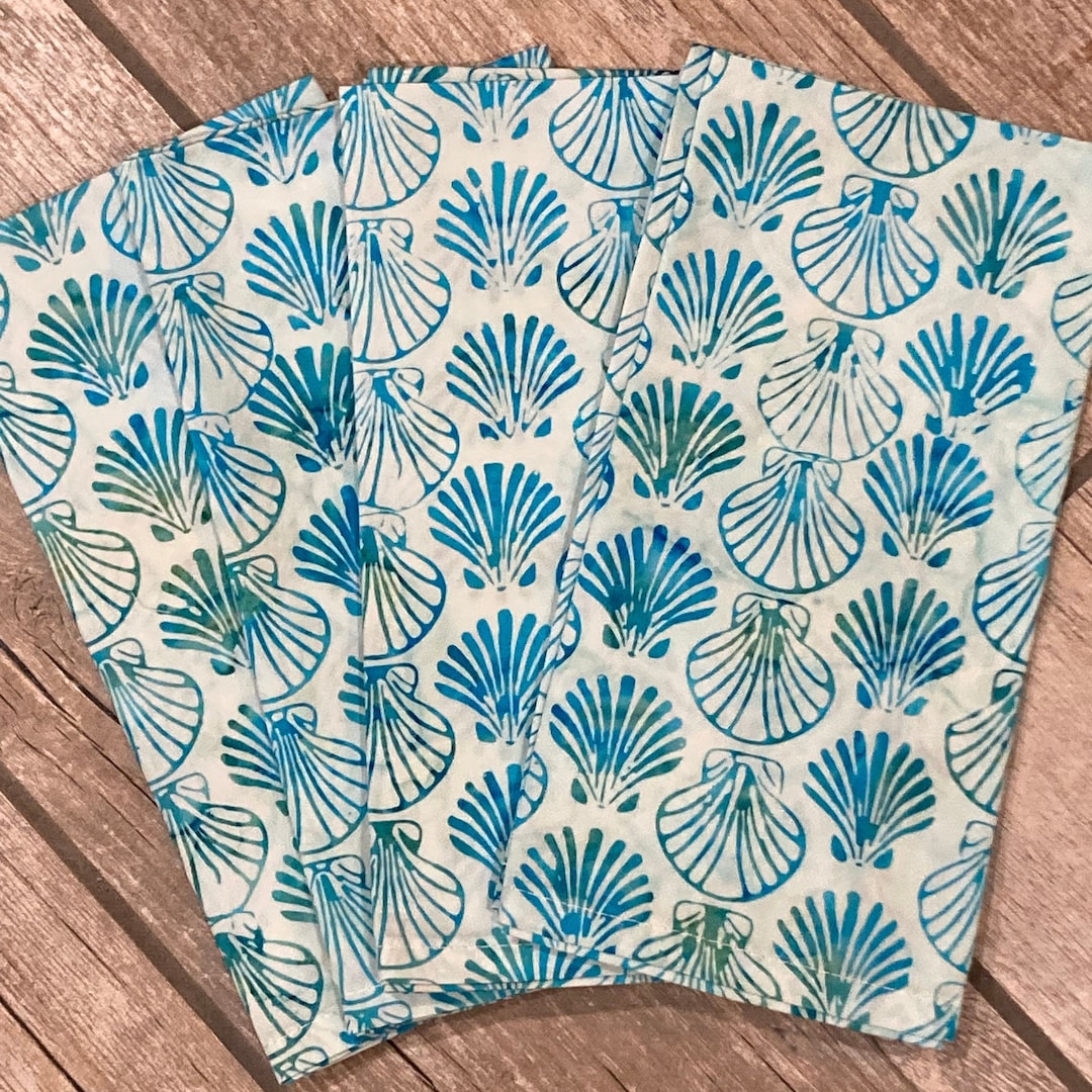 Aqua Shells Cloth Napkins, Beach, Ocean, Sea, Boat, Sailboat, Yacht ...