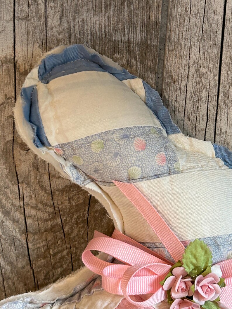 Quilted Stuffed Bunny Rabbit: Upcycled Vintage Decor - Etsy