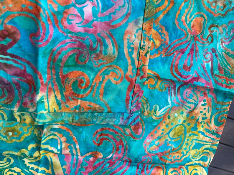 Octopus Print Cloth Napkins: Teal Turquoise Batik, Set of 4 - Etsy