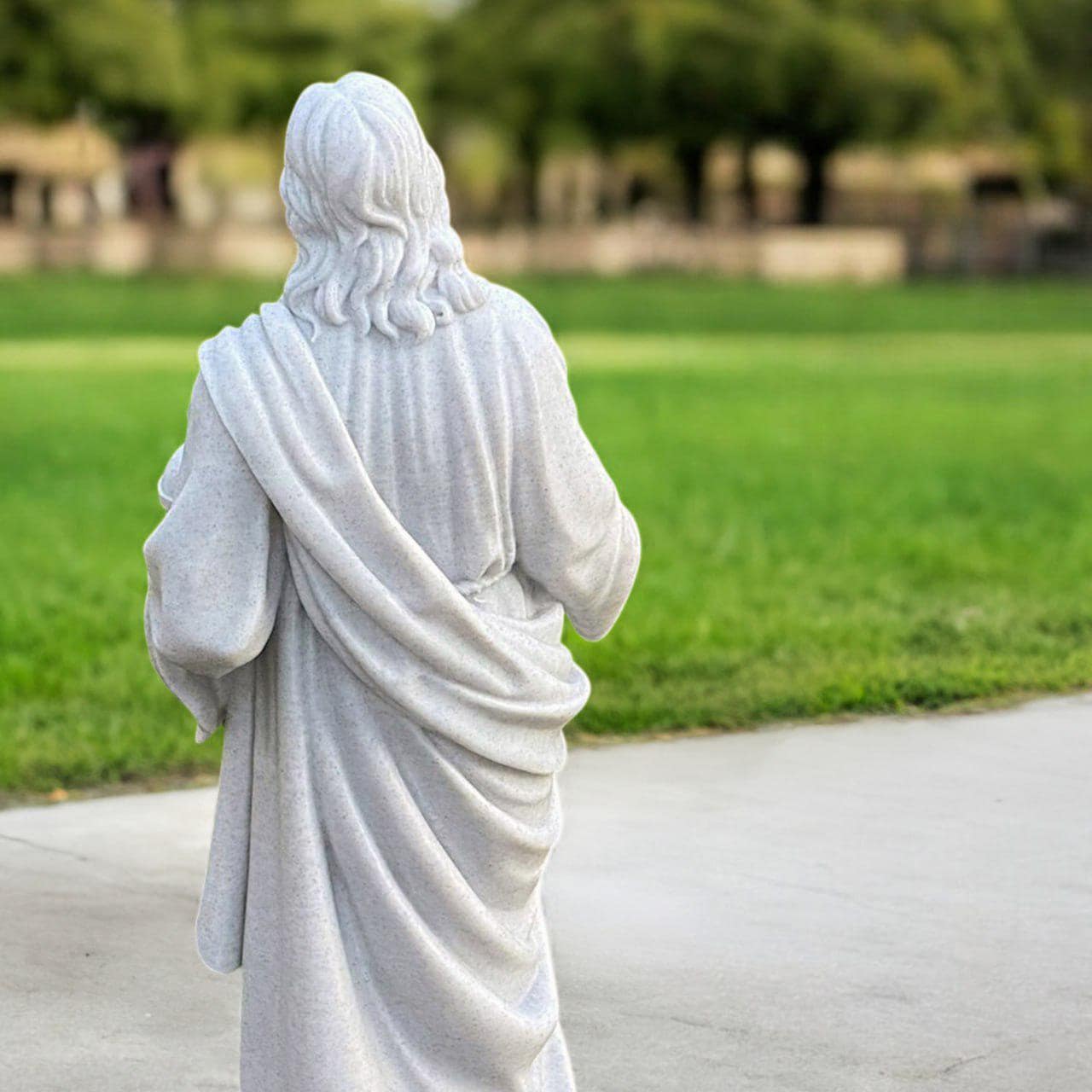 Concrete Sacred Heart Jesus Figurine Stone Religious Statue Catholic ...
