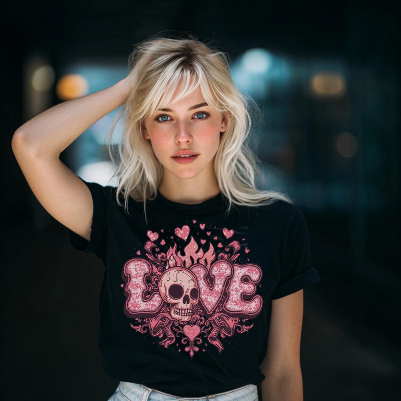 Pink Emo Graphic Tee - Etsy