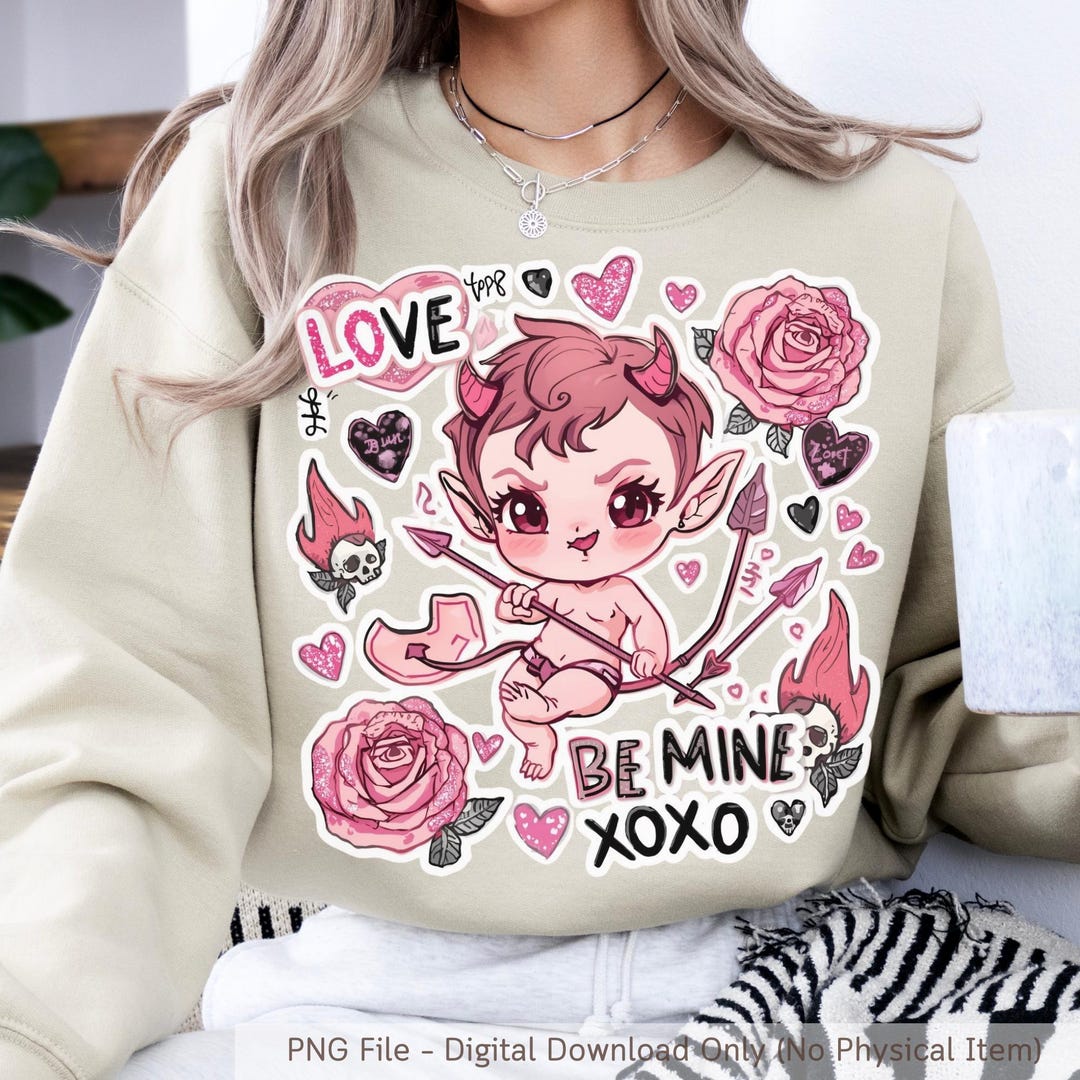Kawaii Devil Cupid PNG | Alternative Valentine Art | Pink Gothic ...