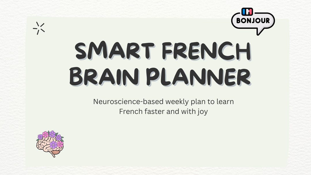 The Smart French Brain Planner - Etsy