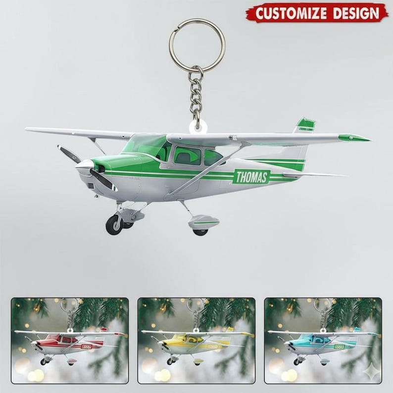 Personalized Cessna Plane Keychain, Custom Aviation Gift - Etsy