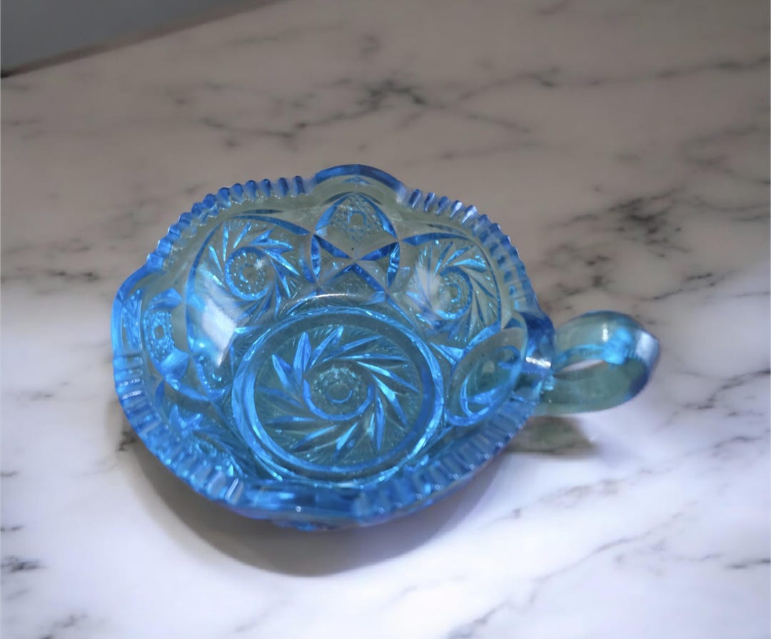 Vintage 1950s Kemple Mckee Aztec Blue Nappy Dish - Etsy