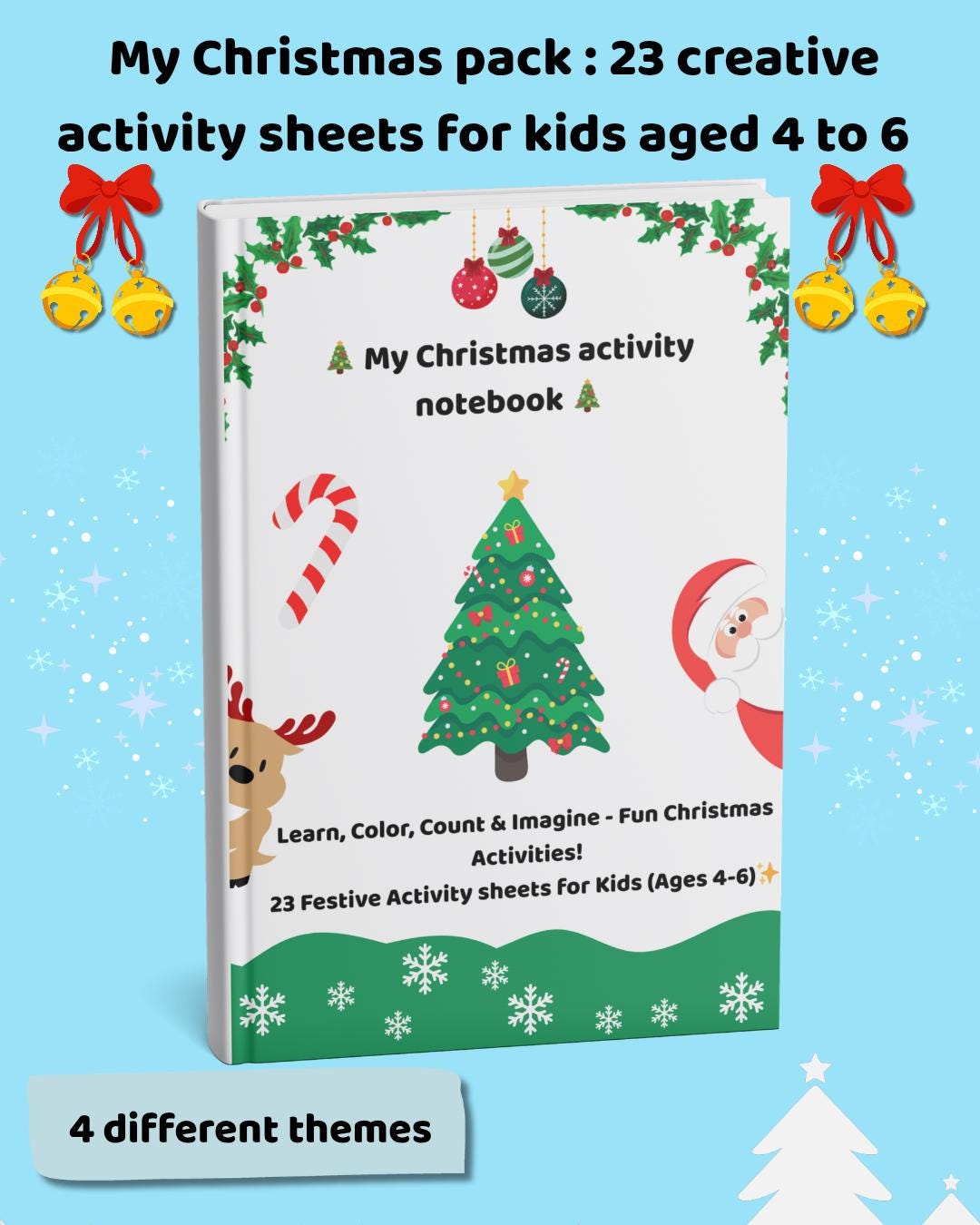 Christmas PDF Activity Pack for Kids 4-6 | 23 Fun Holiday Worksheets ...