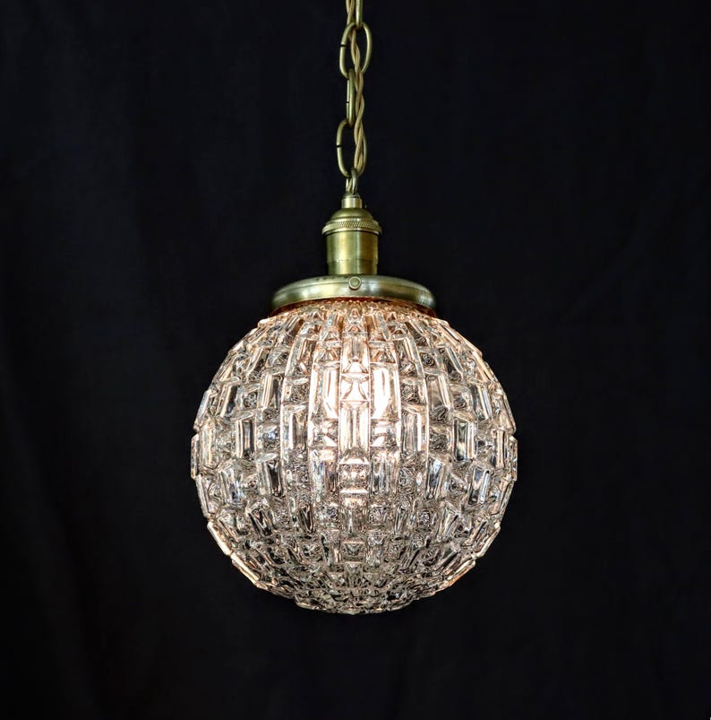 Mid Century Modern Pendant Light - 8" MCM Hollywood Regency Style ...