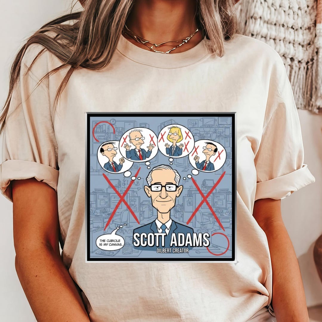 Scott Adams Dilbert Creator Shirt – Cartoonist Office Satire Graphic ...