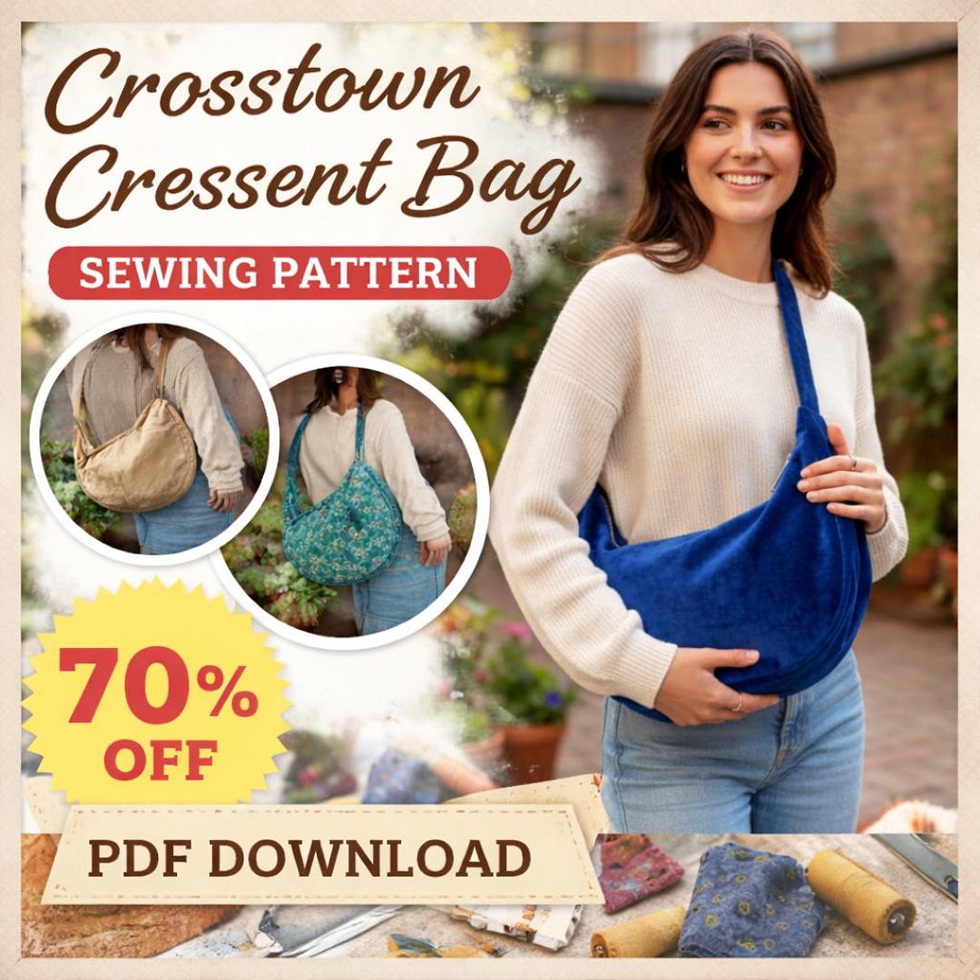 Crescent Hobo Bag Schnittmuster - Trendige Schultertasche (Digitaler ...